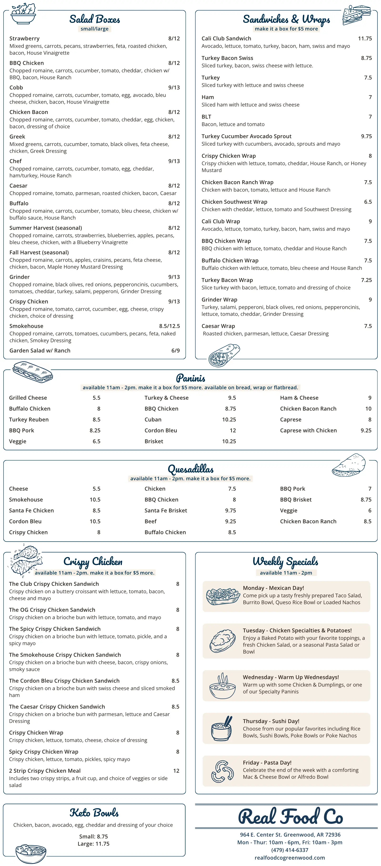 Menu - Real Food Co.